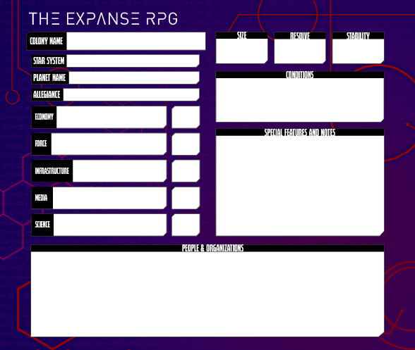 Fillable sheets and reference sheets – The Expanse RPG Fan Community