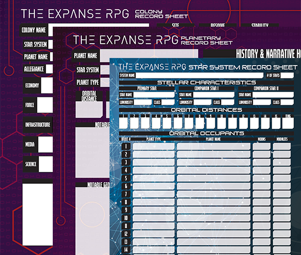 Fillable sheets and reference sheets – The Expanse RPG Fan Community